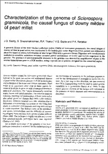 Characterization of the genome of Sclerospora graminicola, the causal ...